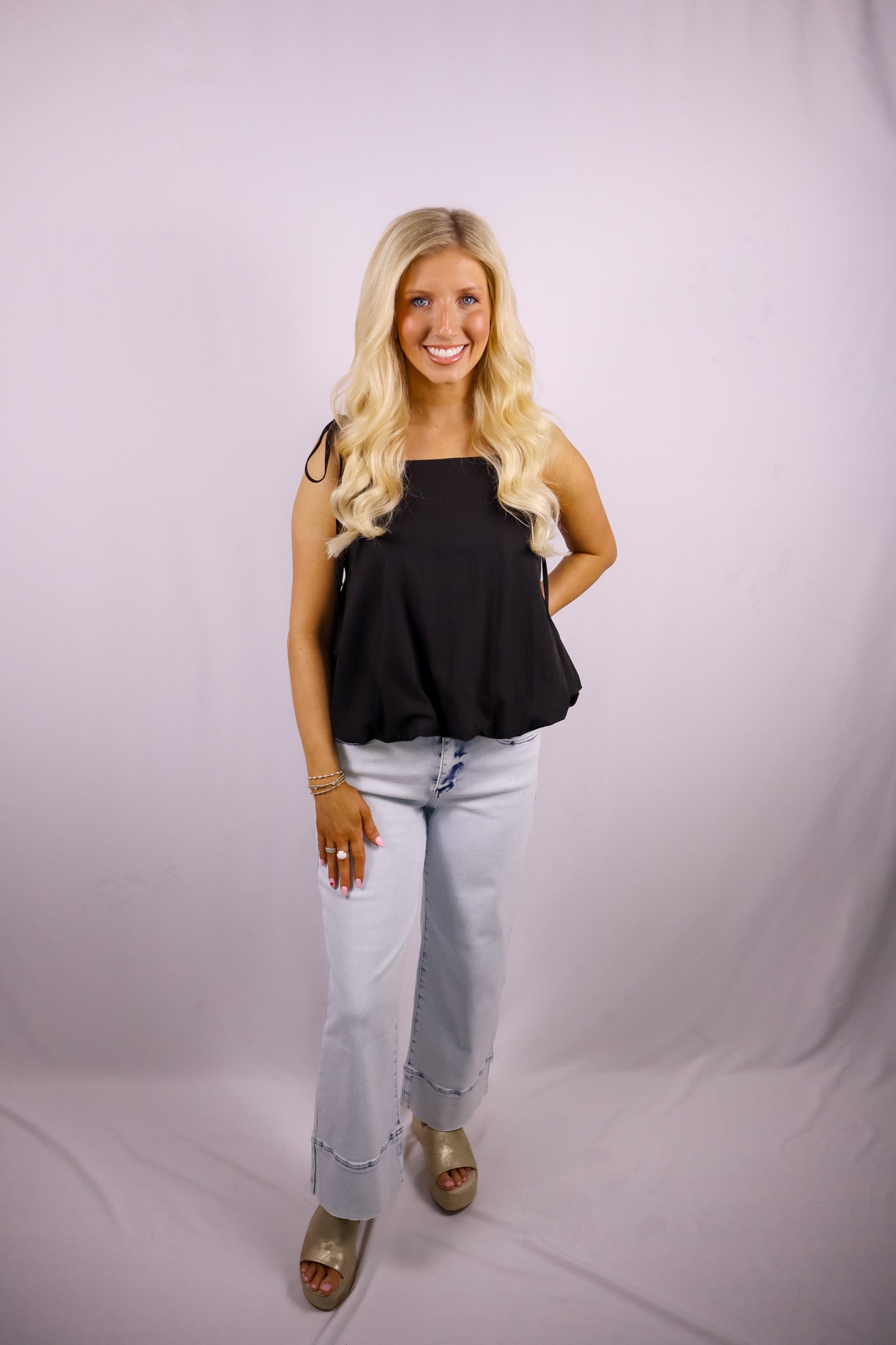 Midnight Bubble Tie Top – Belle & Rosa Threads